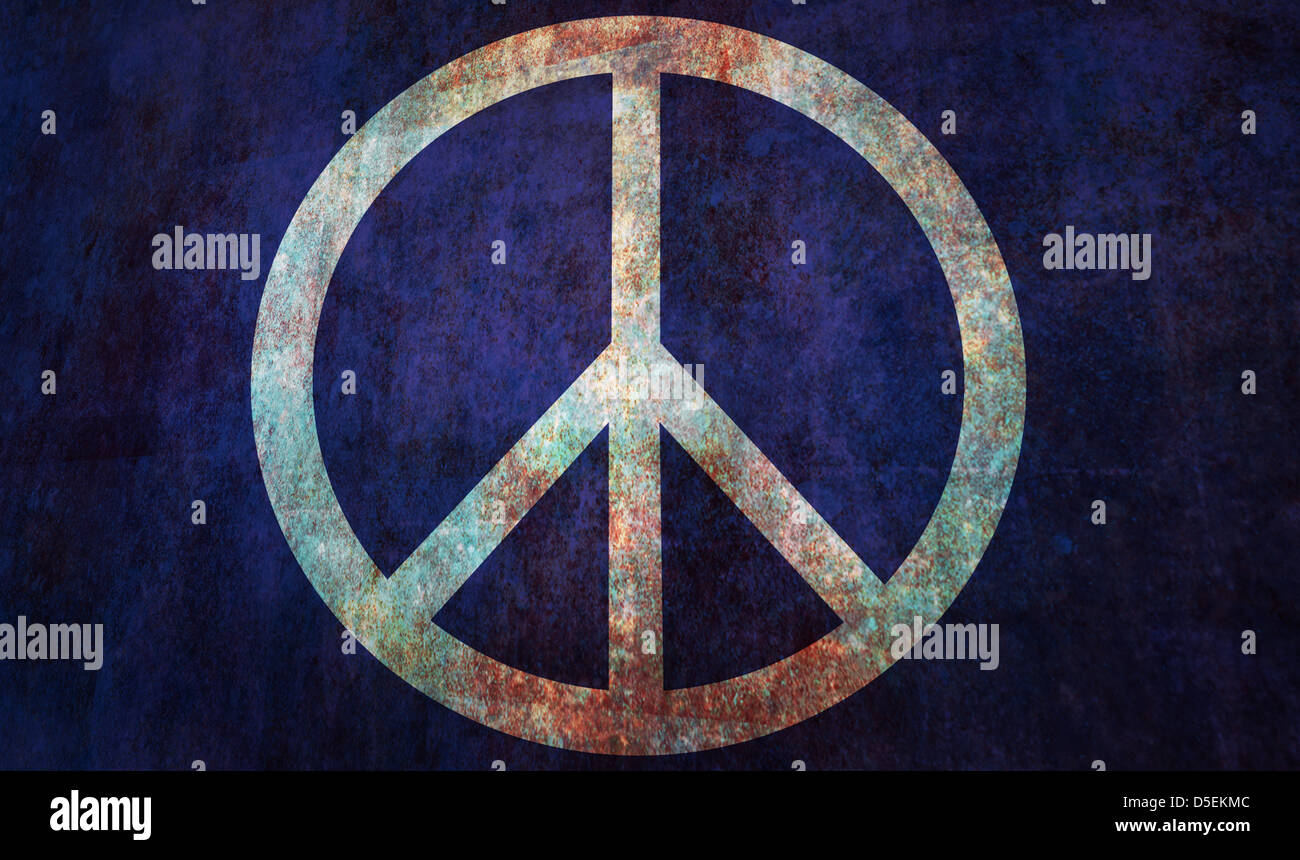 Peace protest flag, image is overlaying a detailed grungy texture Stock ...