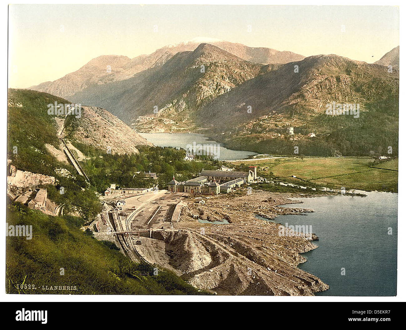 This photograph provides a general view of Llanberis, located in ...