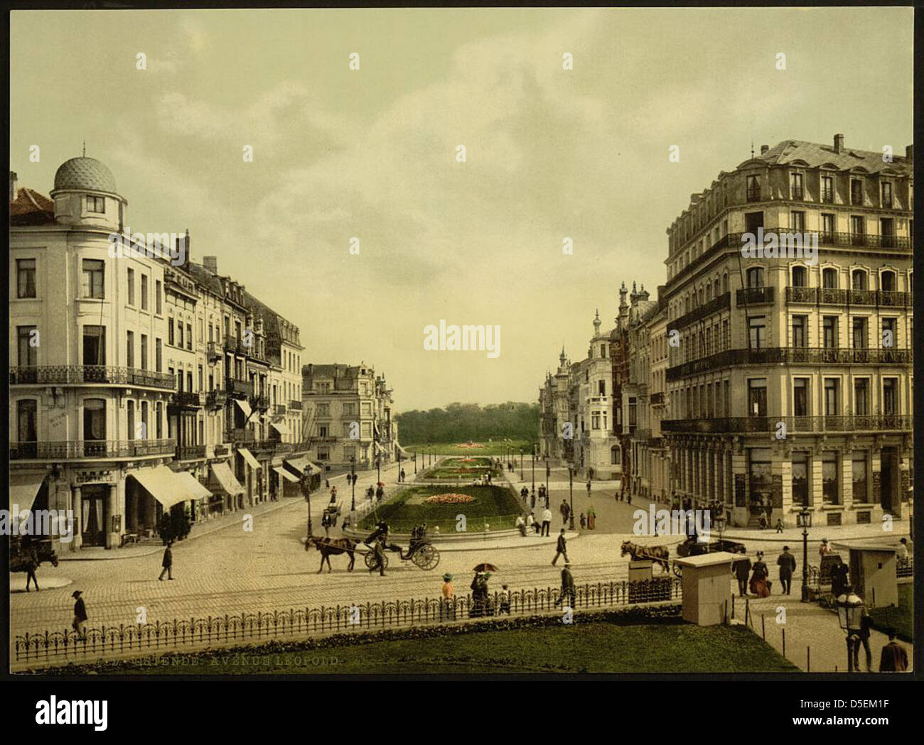 This photograph captures Avenue Leopold in Ostend, Belgium, showcasing ...