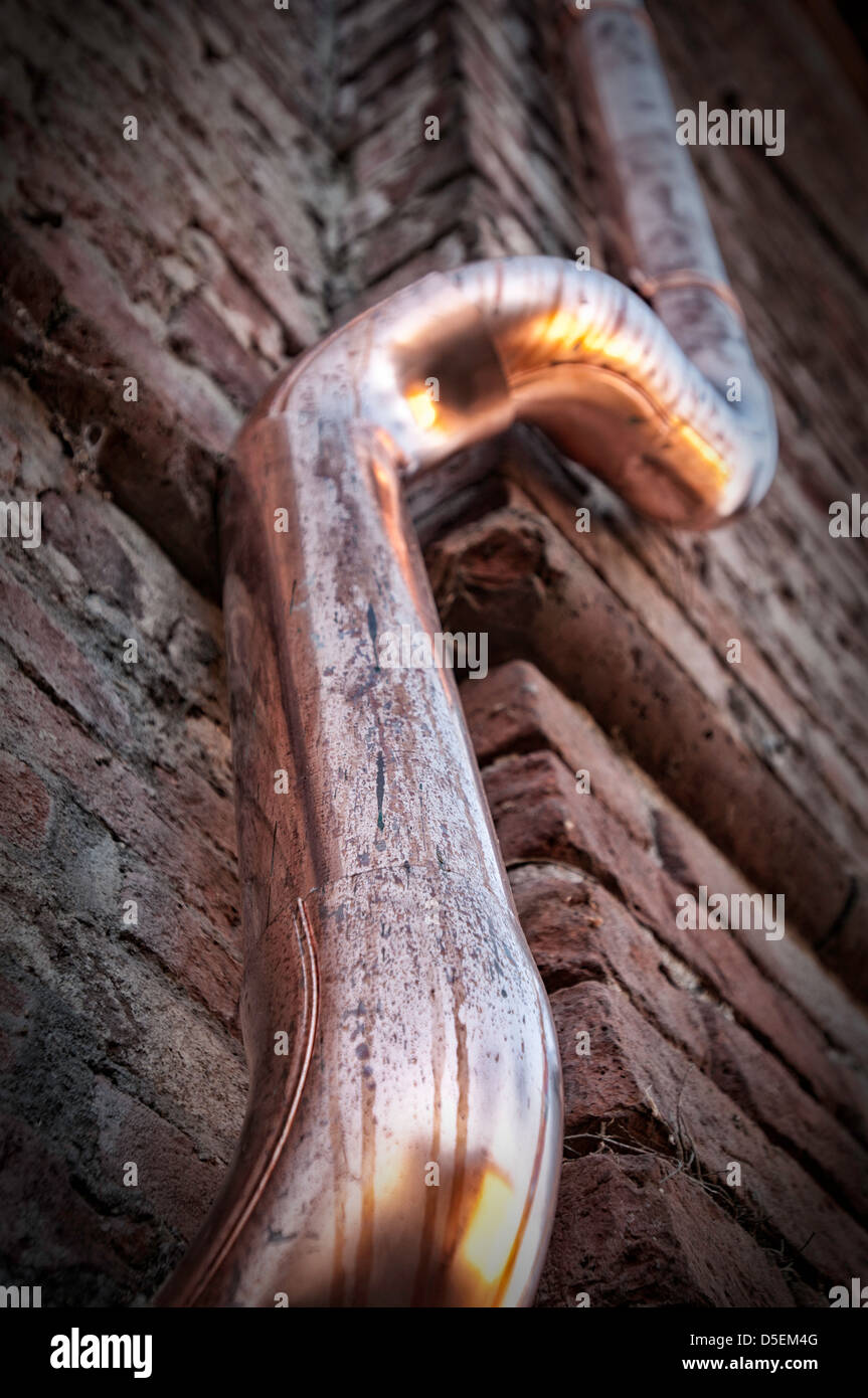 A copper gutter detail Stock Photo - Alamy