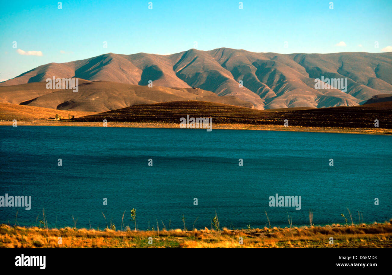 Bin El Ouidane Lake in the Middle Atlas mountain region of Morocco ...