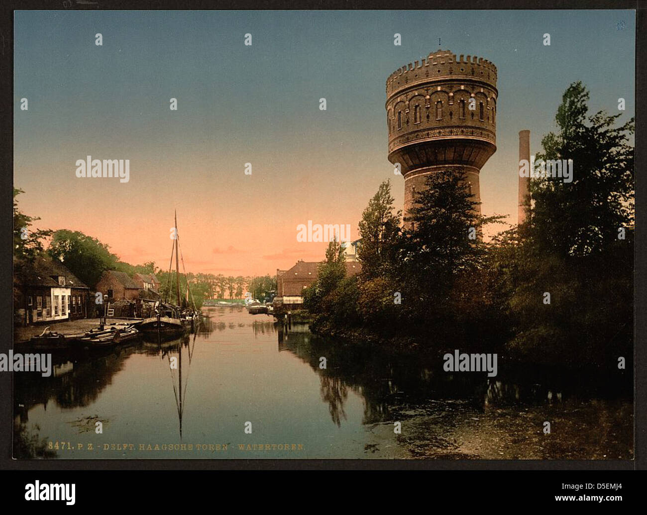 An image of the iconic water tower in Delft, Netherlands, showcasing ...