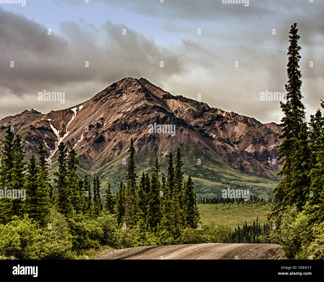 June 27, 2012 - Denali Borough, Alaska, US - The rugged peaks of the ...