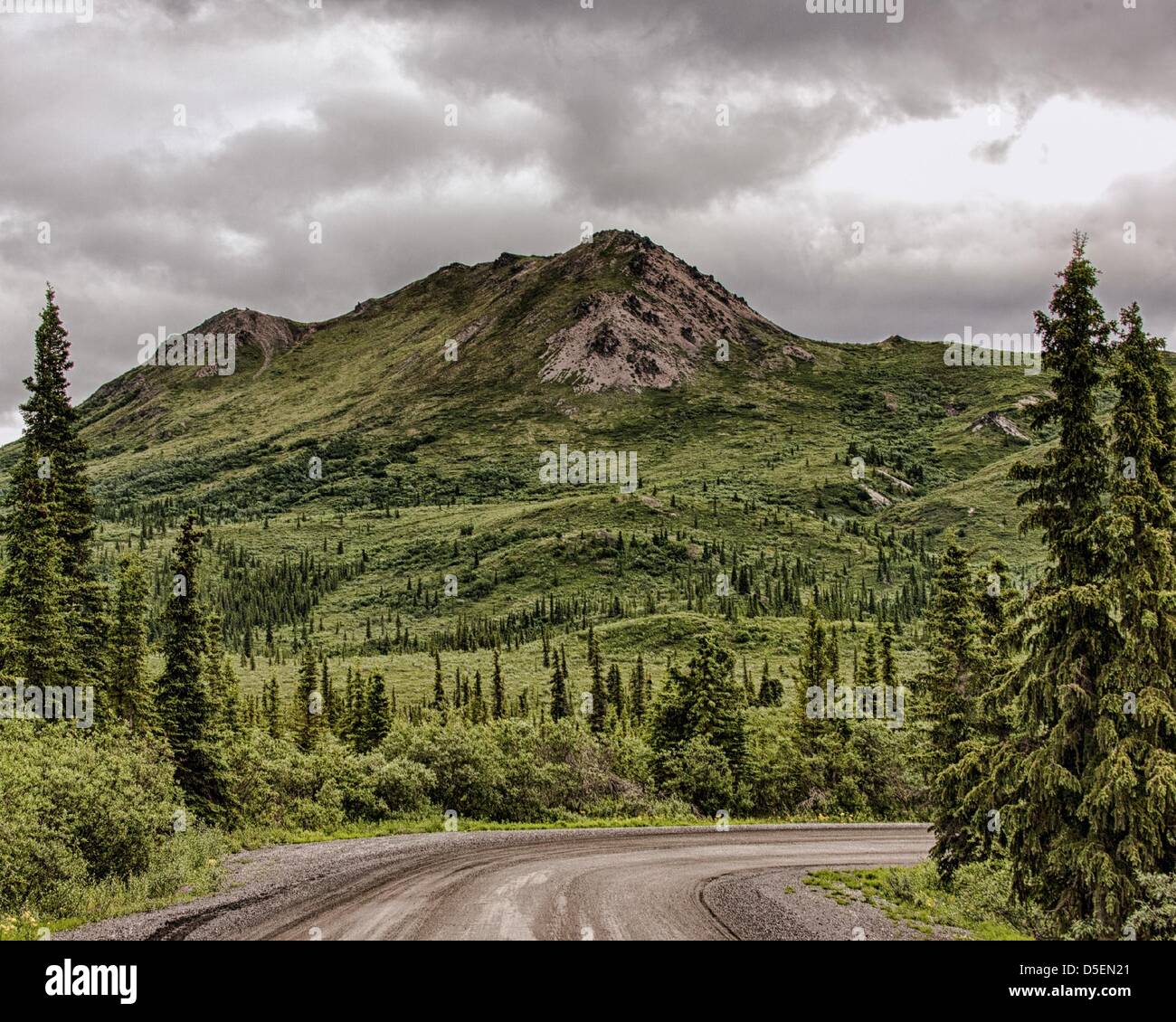 June 27, 2012 - Denali Borough, Alaska, US - The rugged peaks of the ...