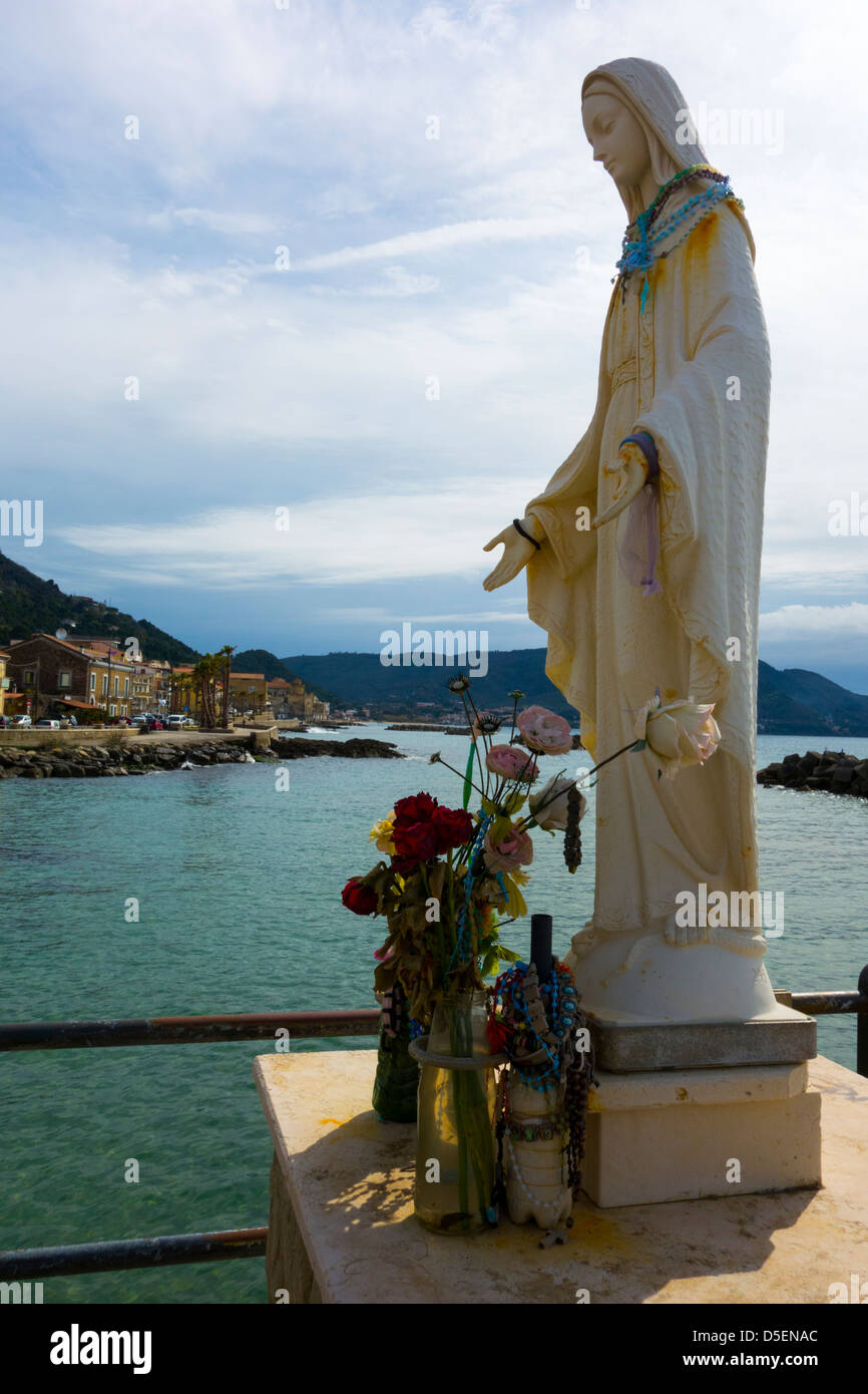Statue of the Virgin Mary protects the sailors using the harbour of ...