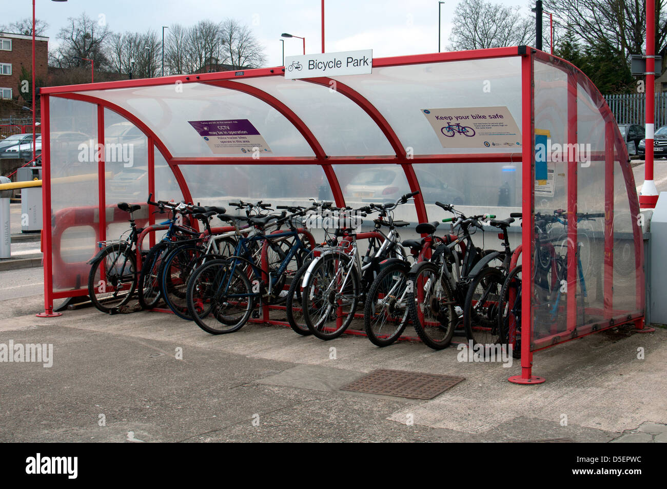 Bicycle park at Coventry railway station, UK Stock Photo - Alamy