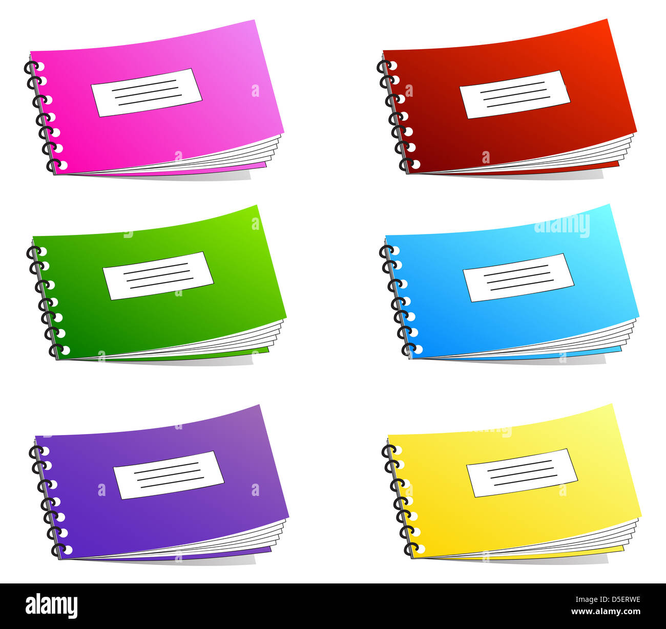 Notebook isolated on white. vector Stock Photo - Alamy