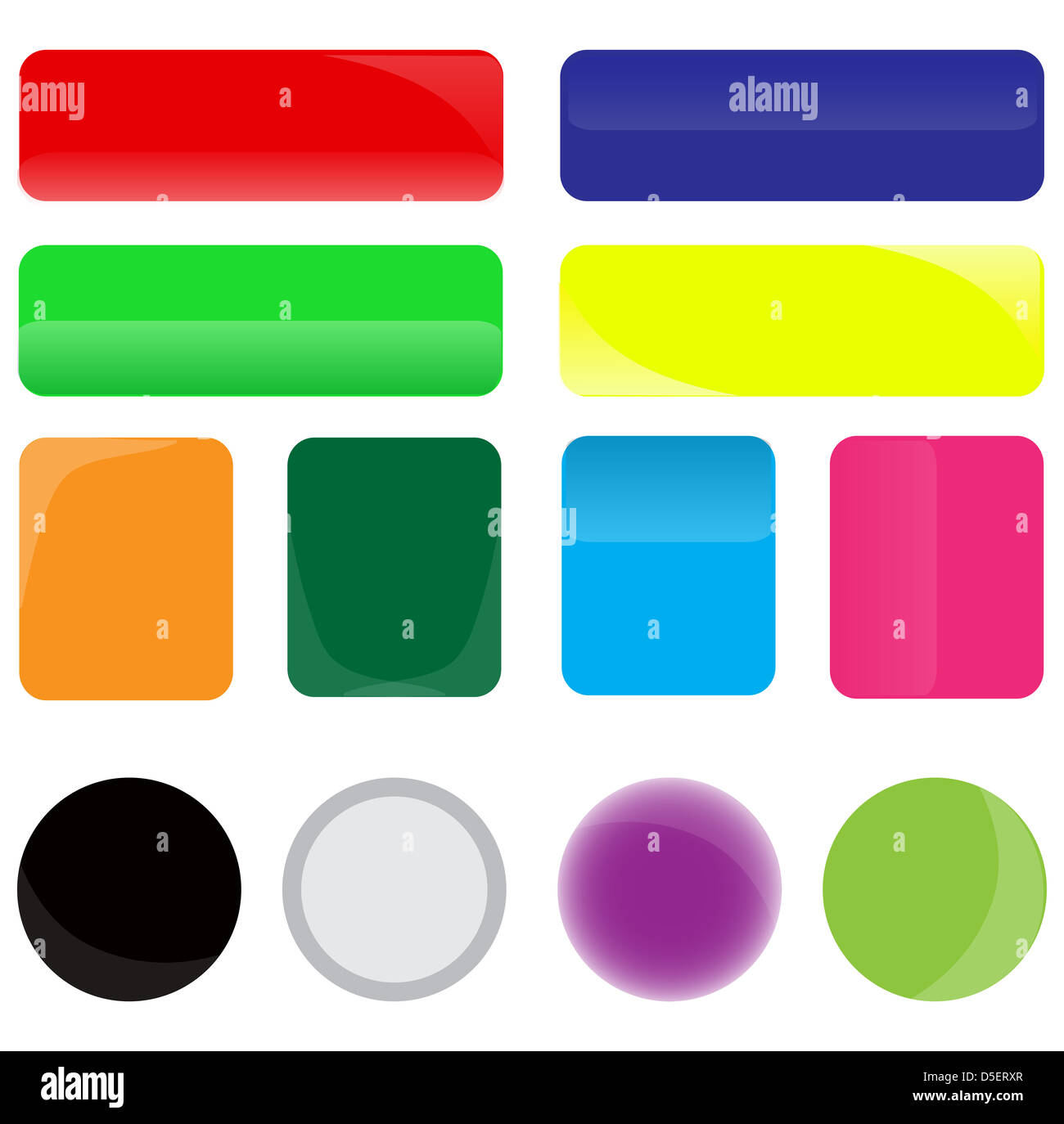 Set of web buttons Stock Photo - Alamy