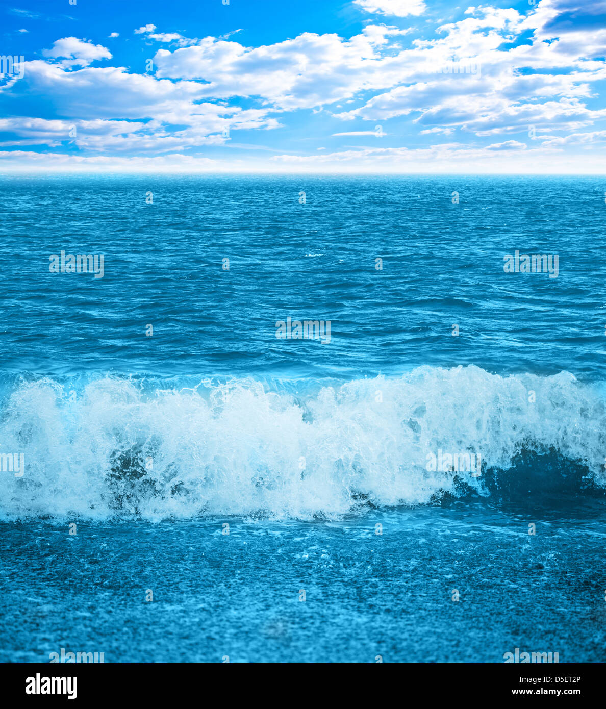 Blue ocean wave Stock Photo - Alamy