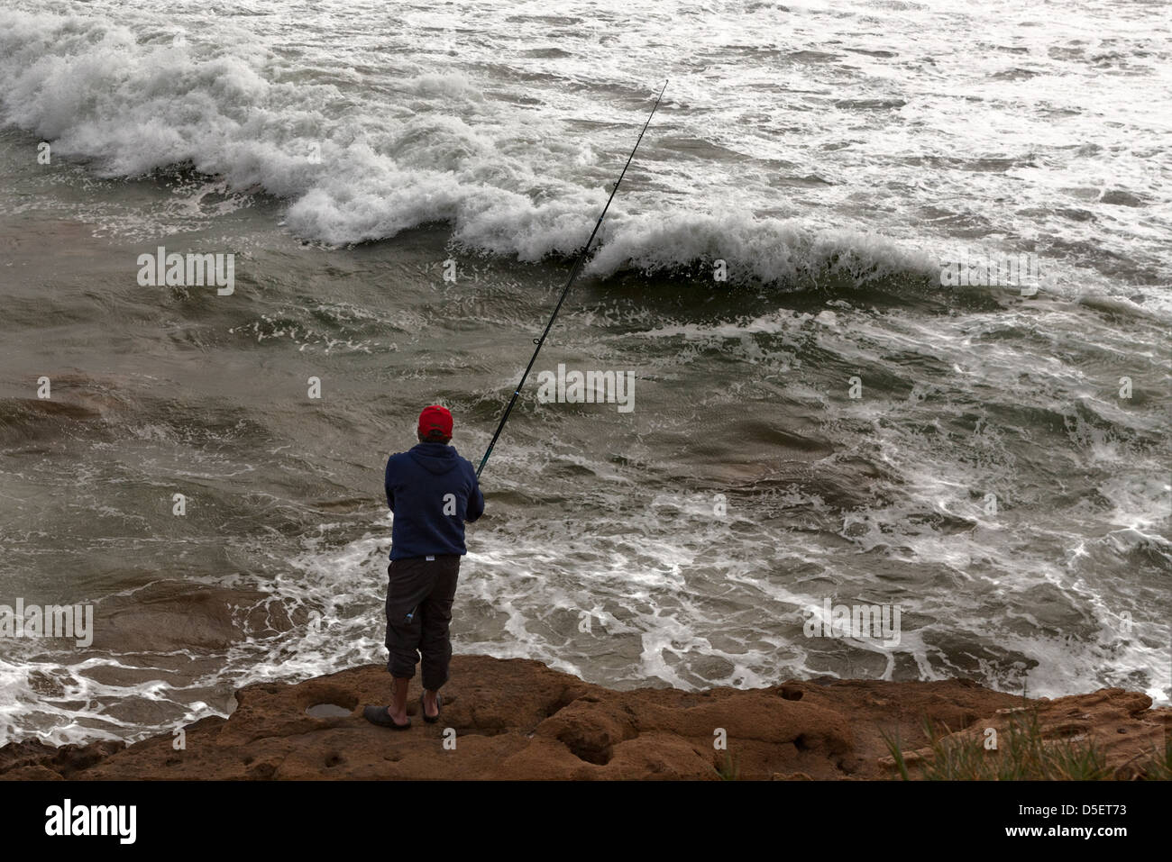Fisherman, Tamraght, Agadir, Morocco Stock Photo - Alamy