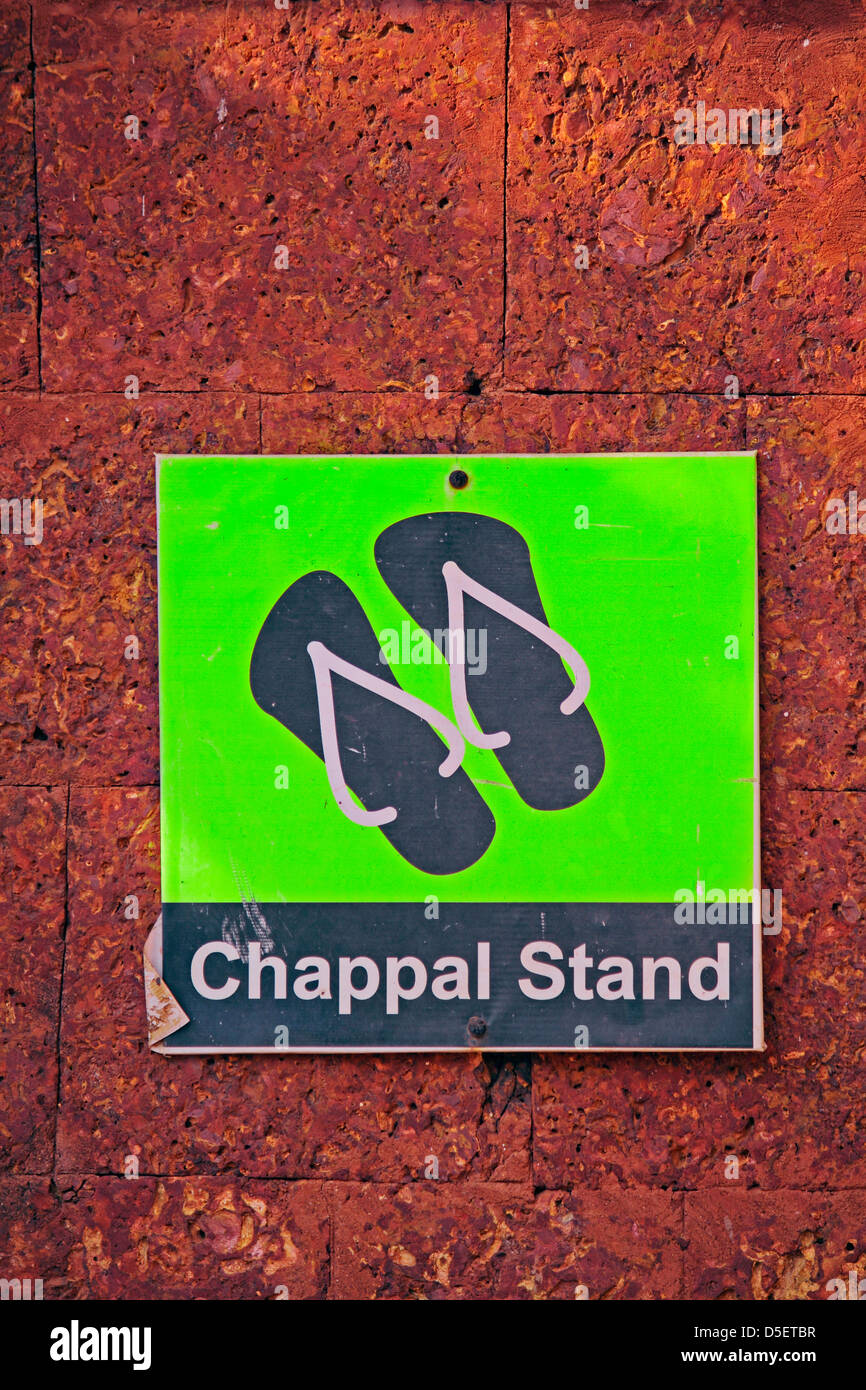 A Signboard indicating Shoes Stand Stock Photo - Alamy