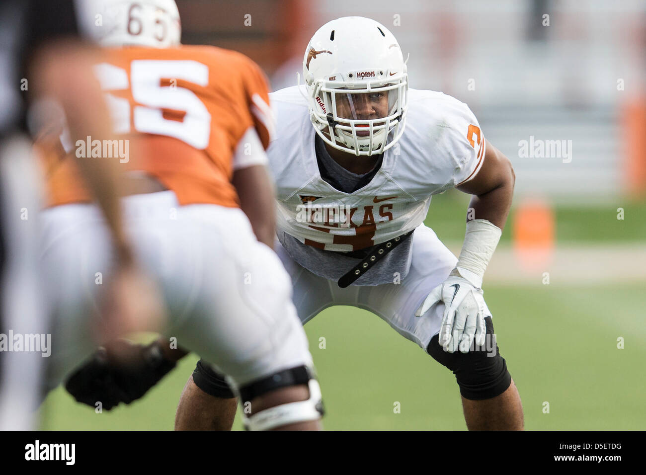 Austin, Texas, USA. 30th March, 2013. Texas Longhorns linebacker Jordan ...