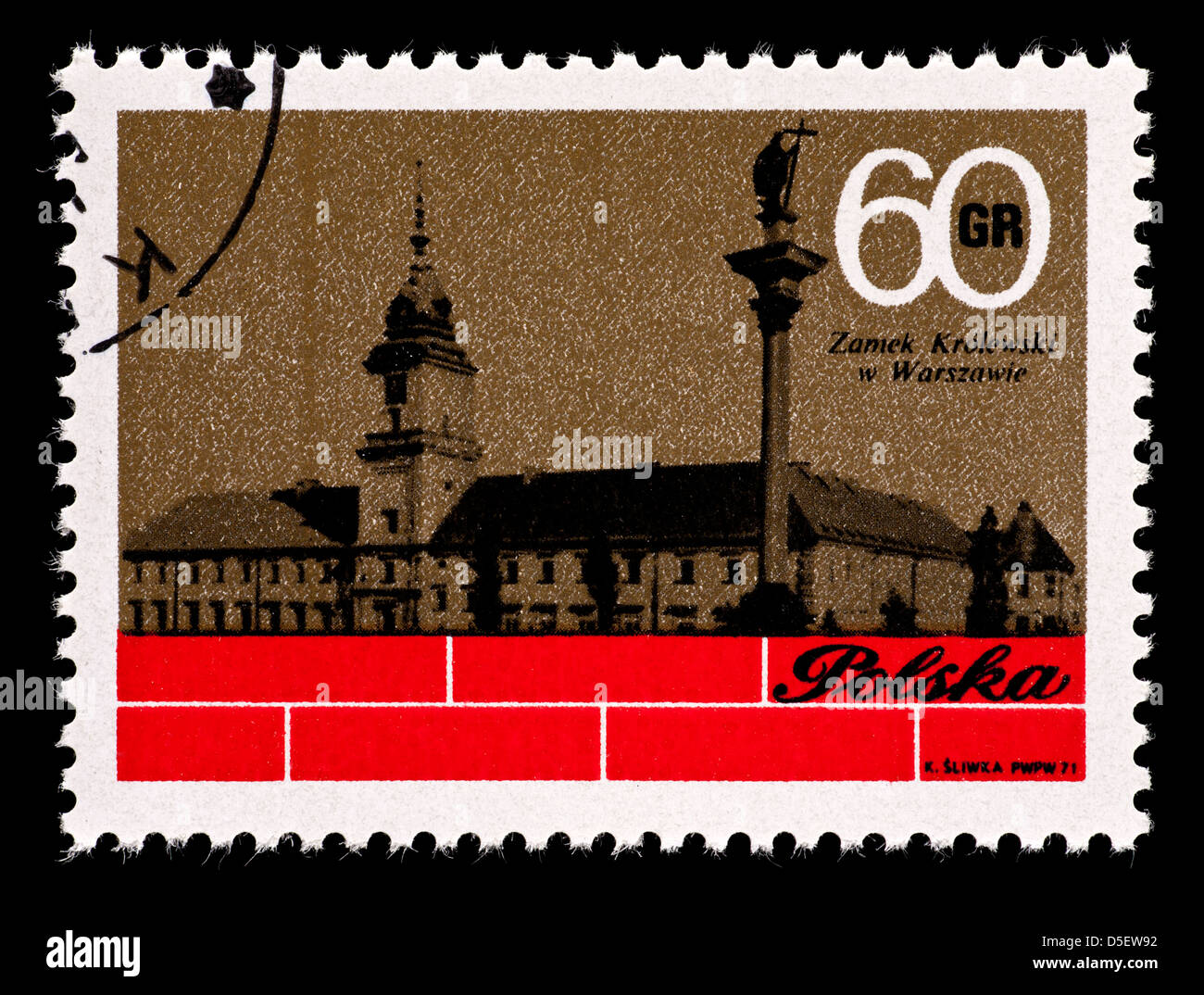 Poland stamp castle hi-res stock photography and images - Alamy