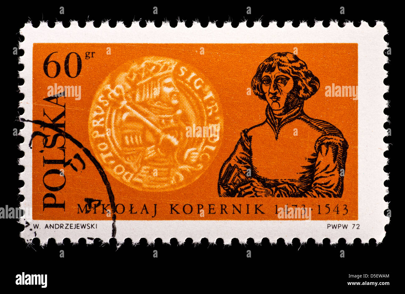 Postage stamp from Poland depicting Nicolaus Copernicus, early Polish ...