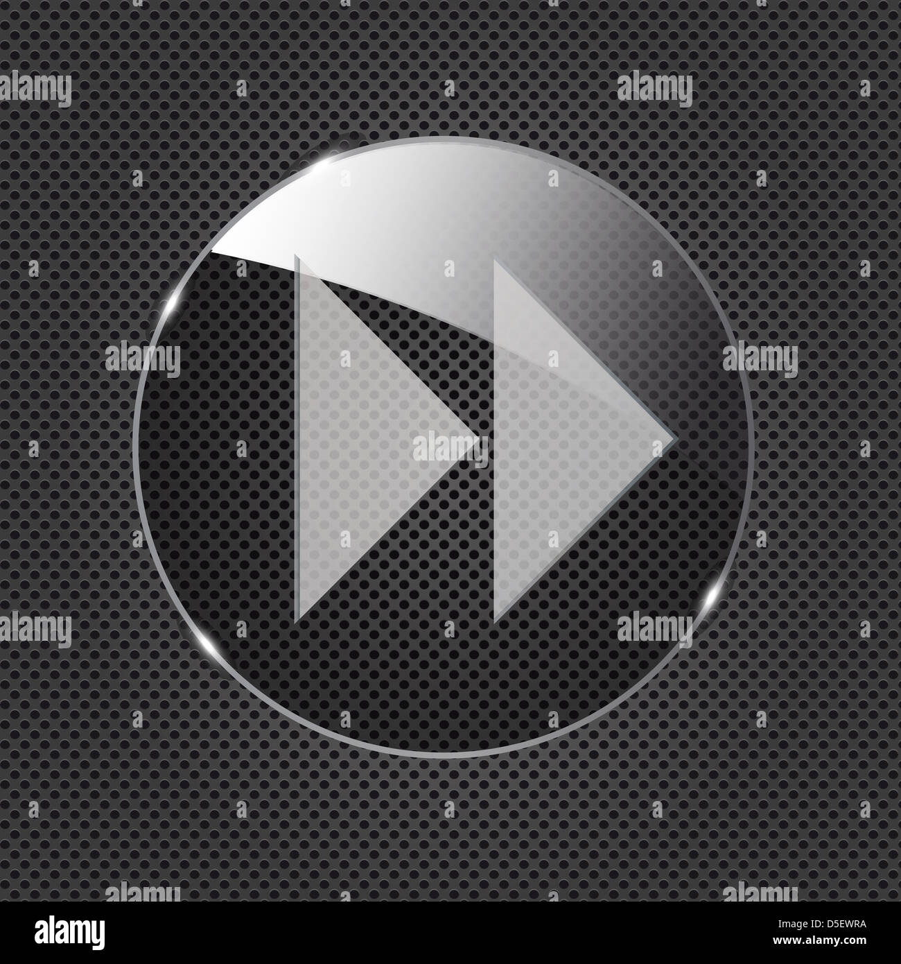 Glass button icon on metal background. Vector illustration Stock Photo ...