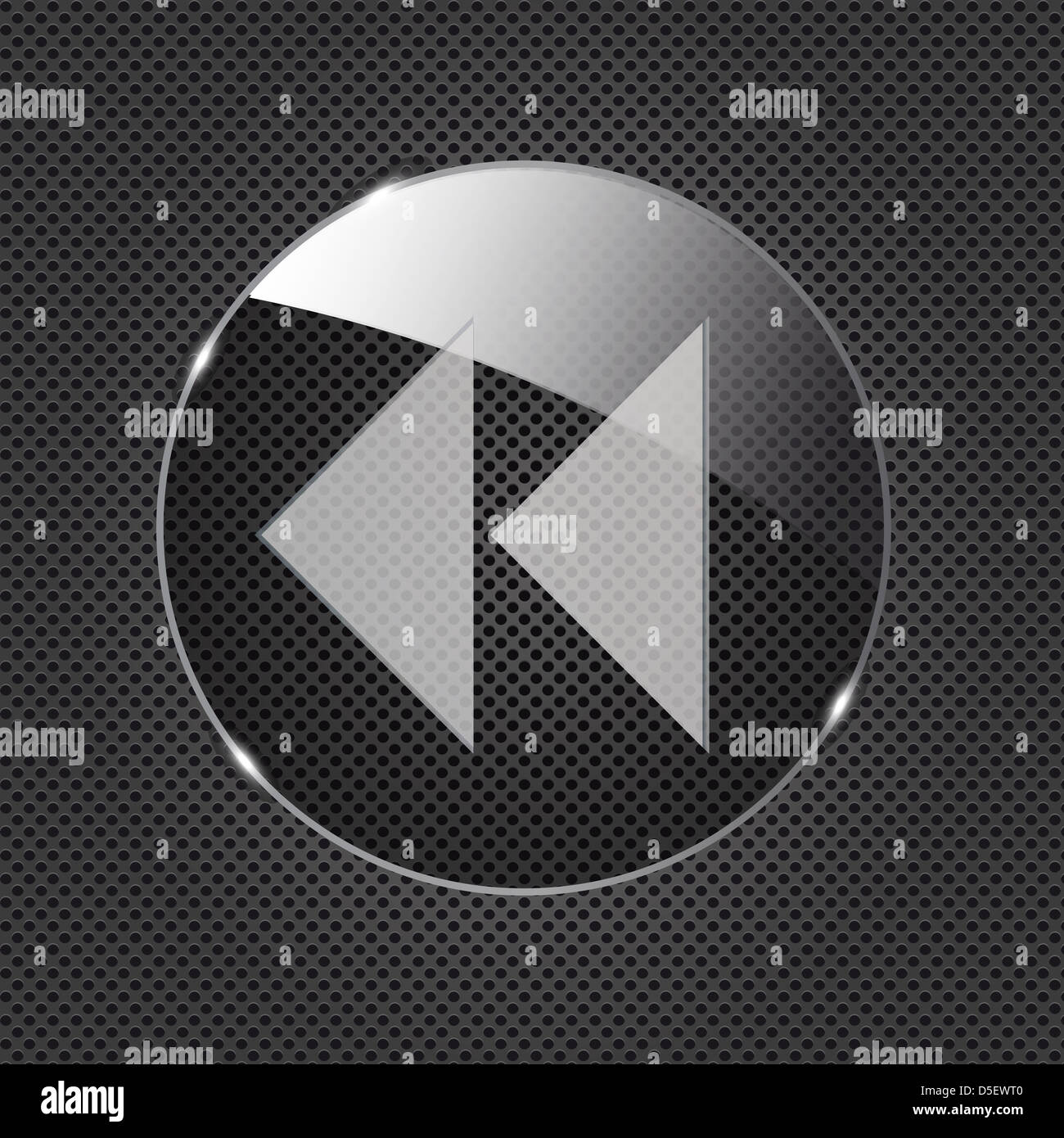 Glass button icon on metal background. Vector illustration Stock Photo ...