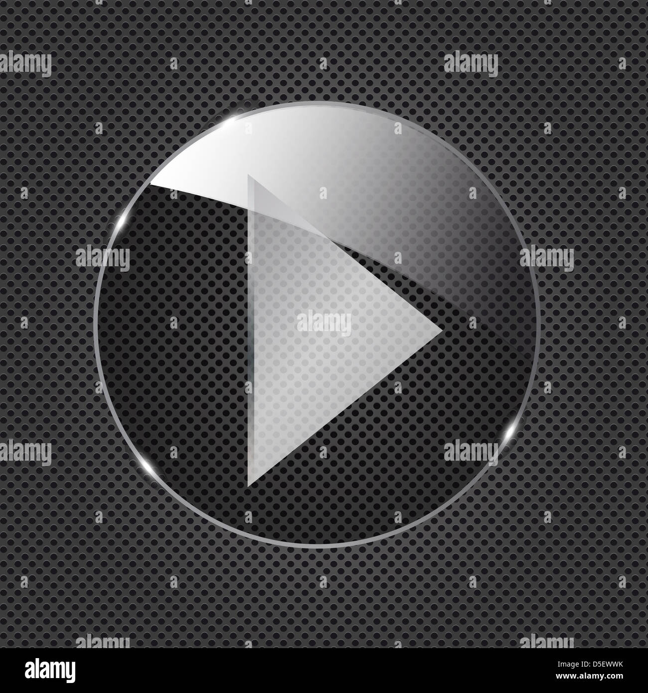 Glass button icon on metal background. Vector illustration Stock Photo ...