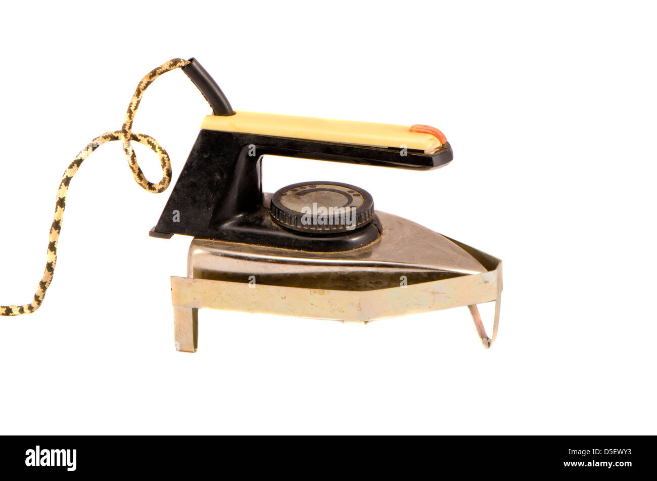 vintage design cloth iron isolated on white Stock Photo - Alamy