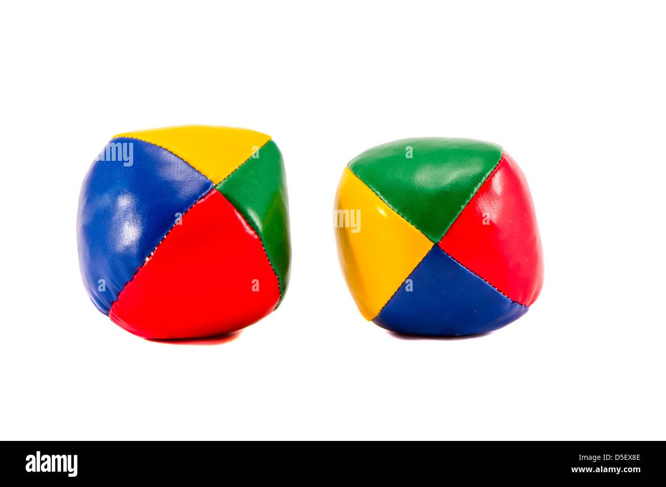 two colorful jugglery balls isolated on white background Stock Photo ...
