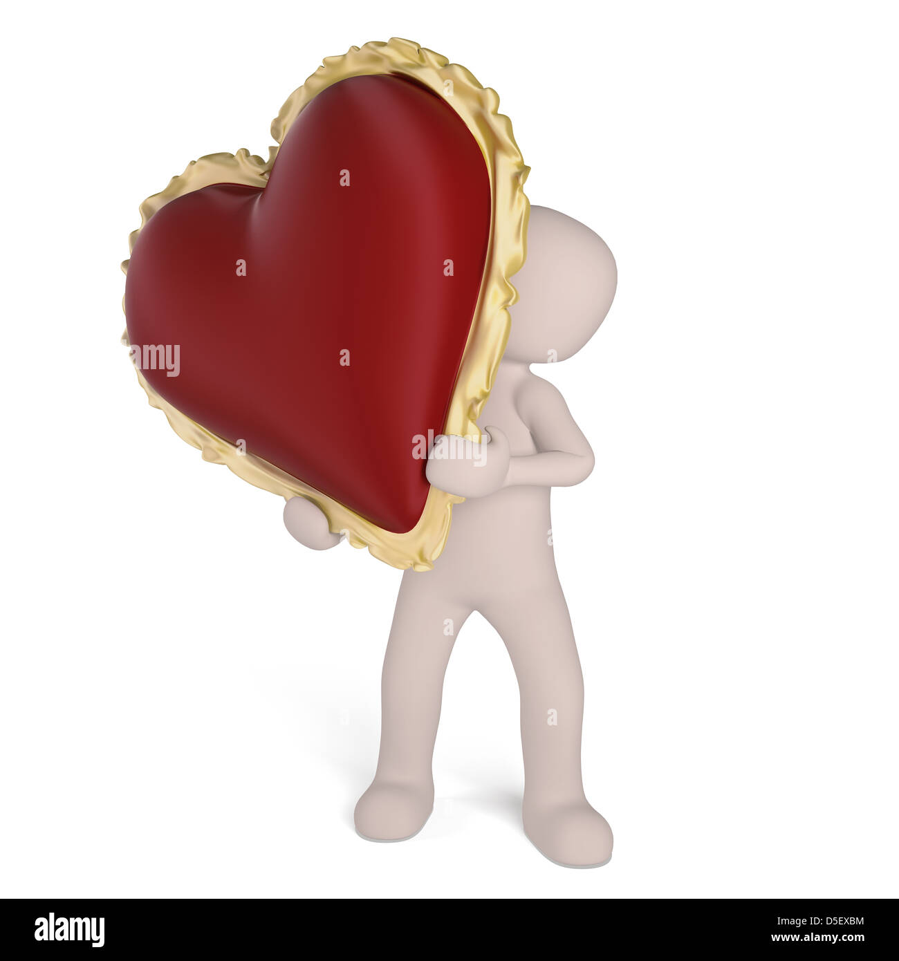 The heart for Valentine's Day is big, red and shows the love between ...