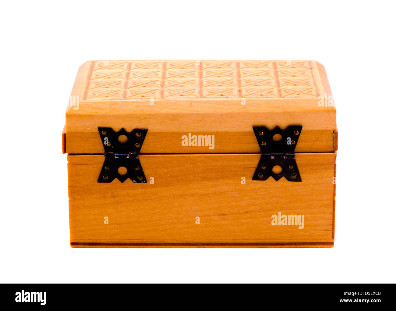 vintage wooden box isolated on white background Stock Photo - Alamy