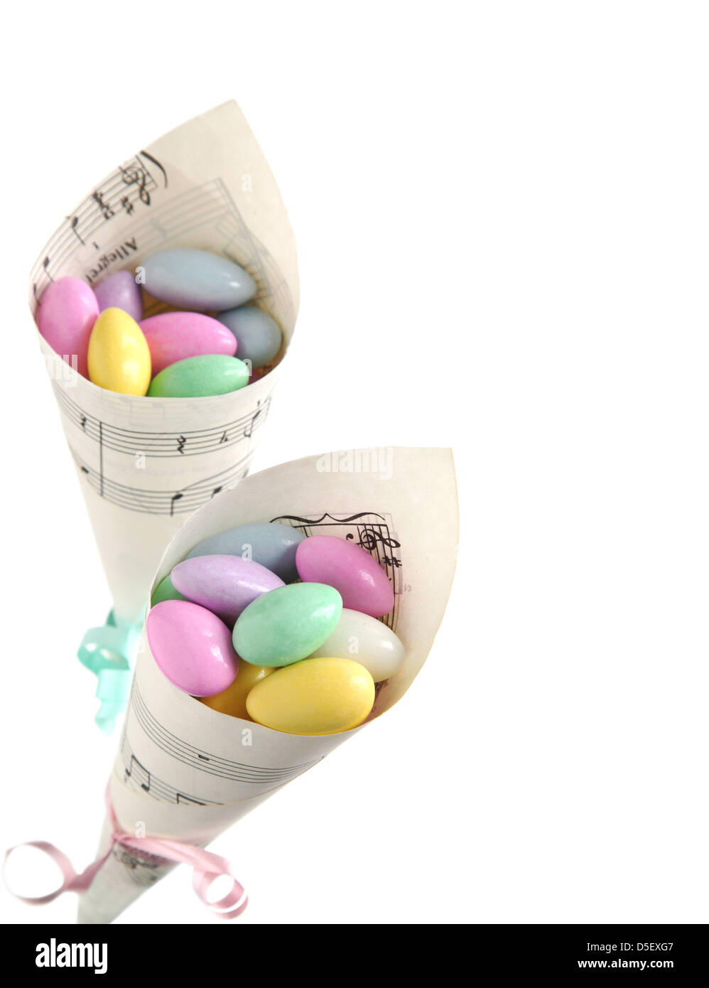 Jordan Almond Candies in paper corner Stock Photo - Alamy