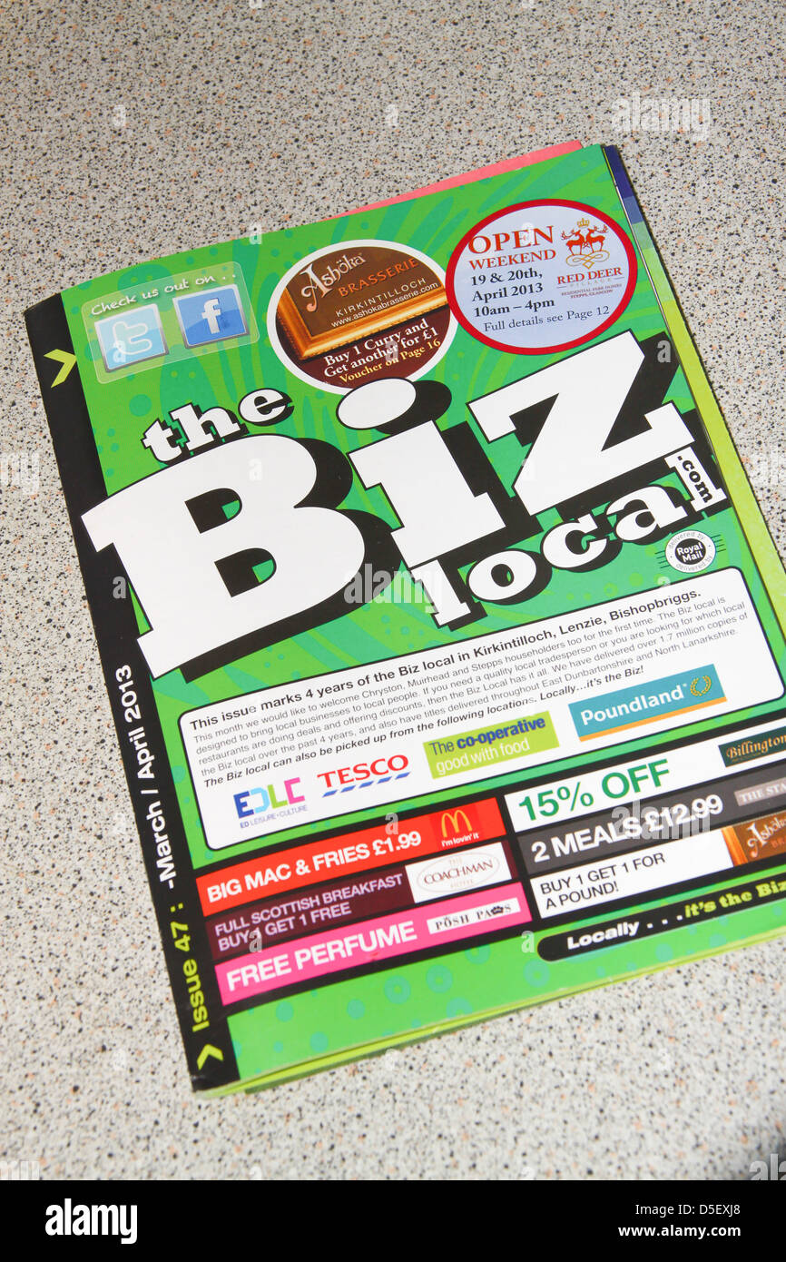 Local free community advertising newsletter Stock Photo - Alamy