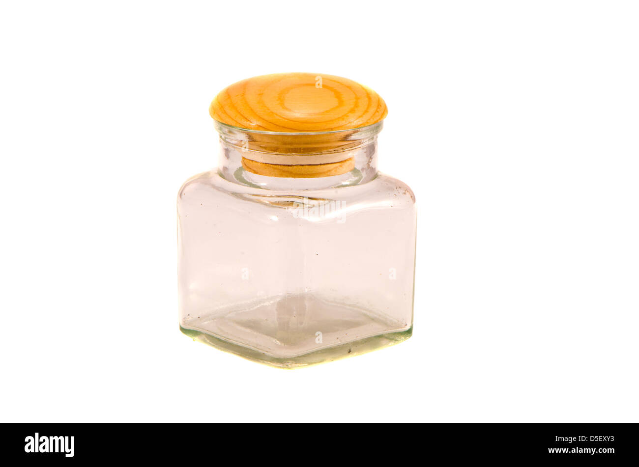 empty glass jar for spice isolated on white background Stock Photo - Alamy