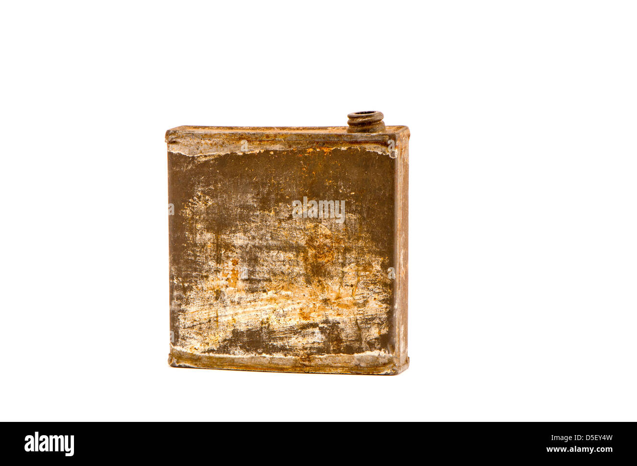 old and aged handmade metal flask isolated on white Stock Photo - Alamy