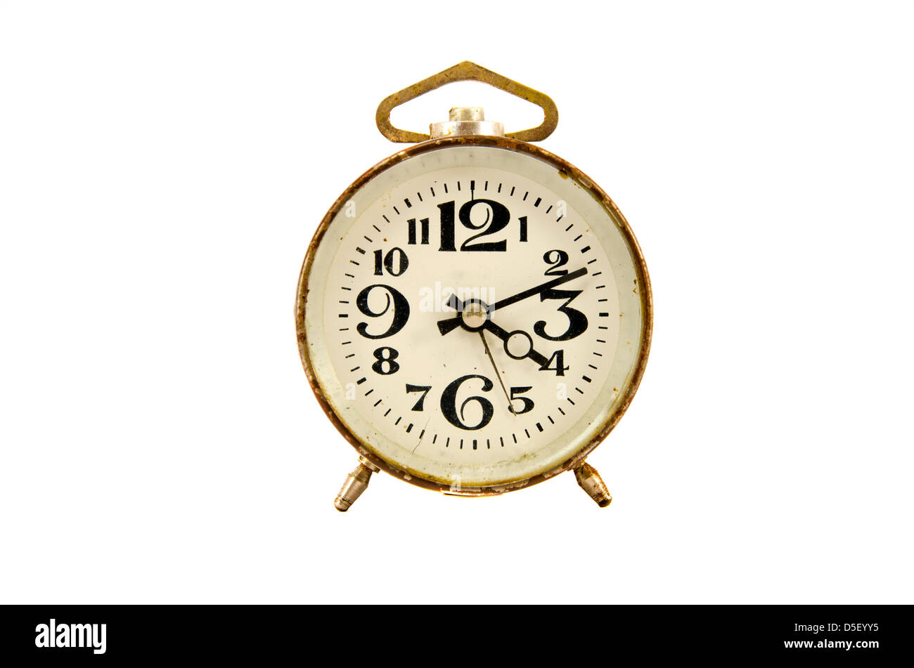 ancient clock isolated on white background Stock Photo - Alamy