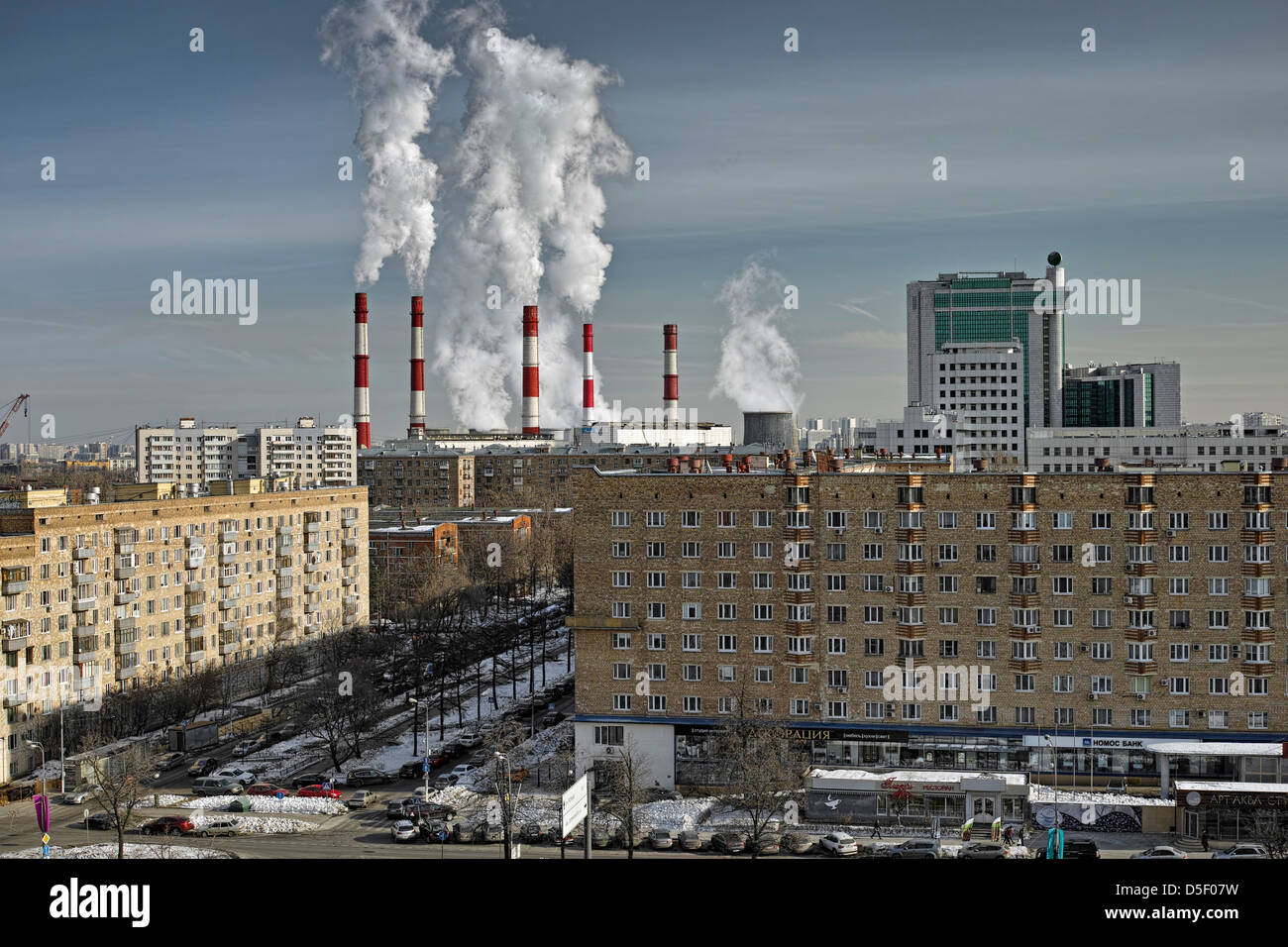 Leninskiy Avenue from Hotel Sputnik Stock Photo - Alamy