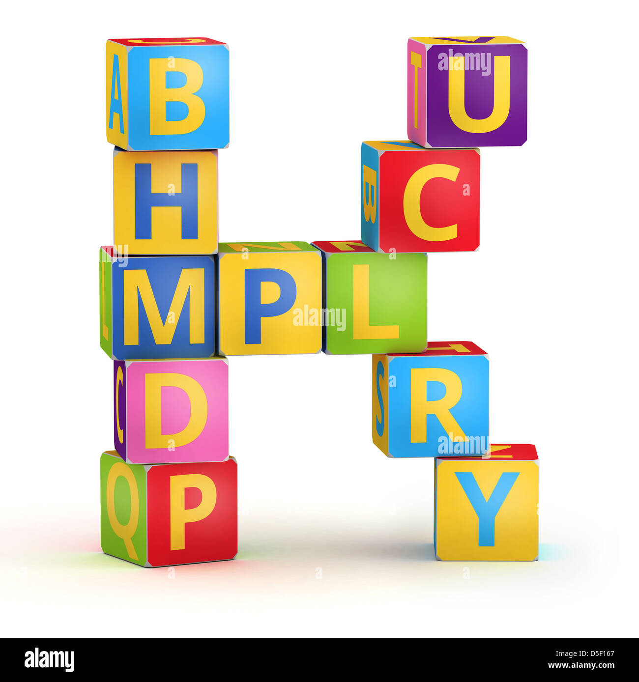 Letter K from ABC cubes for kid spell education Stock Photo - Alamy