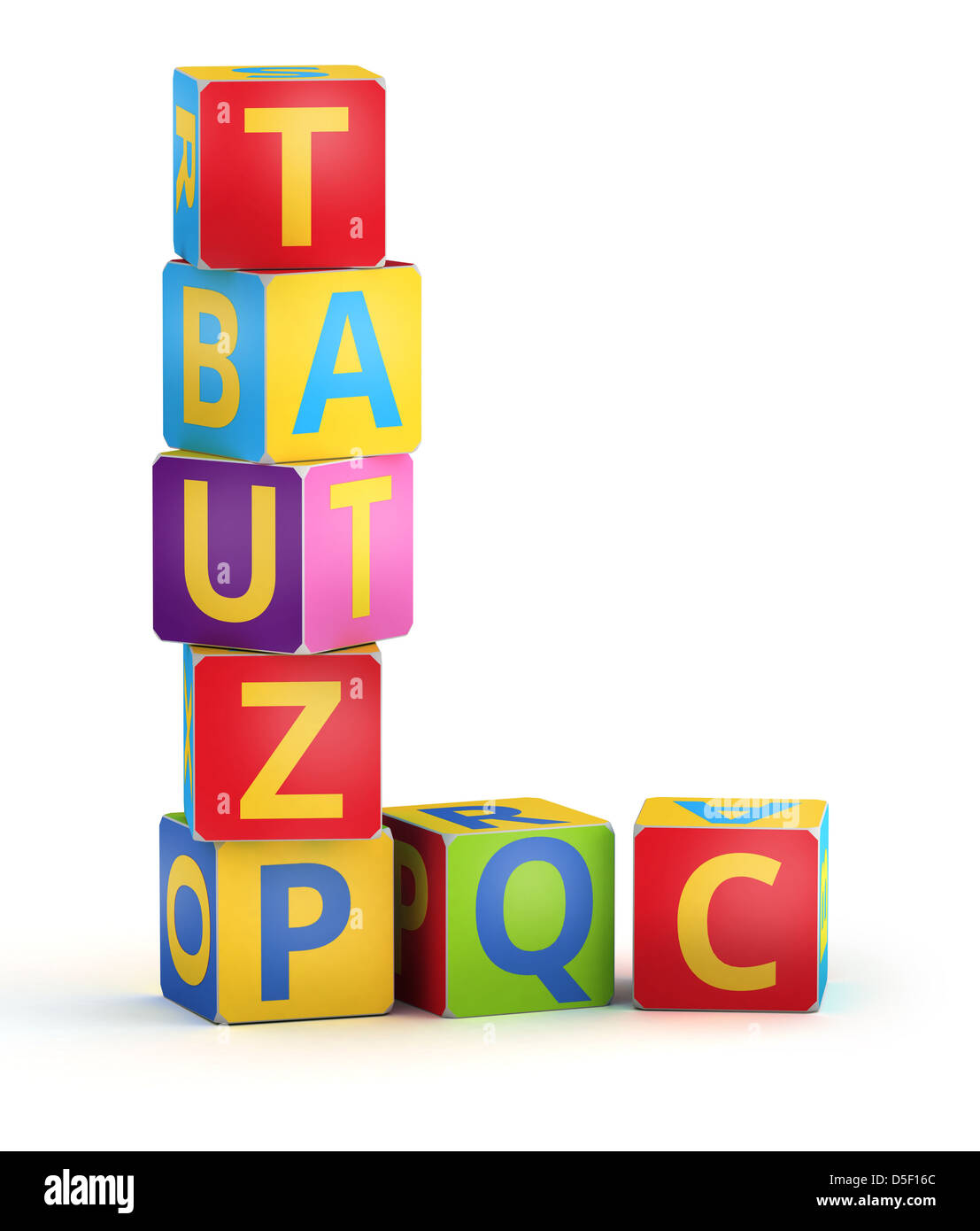 Letter L from ABC cubes for kid spell education Stock Photo - Alamy