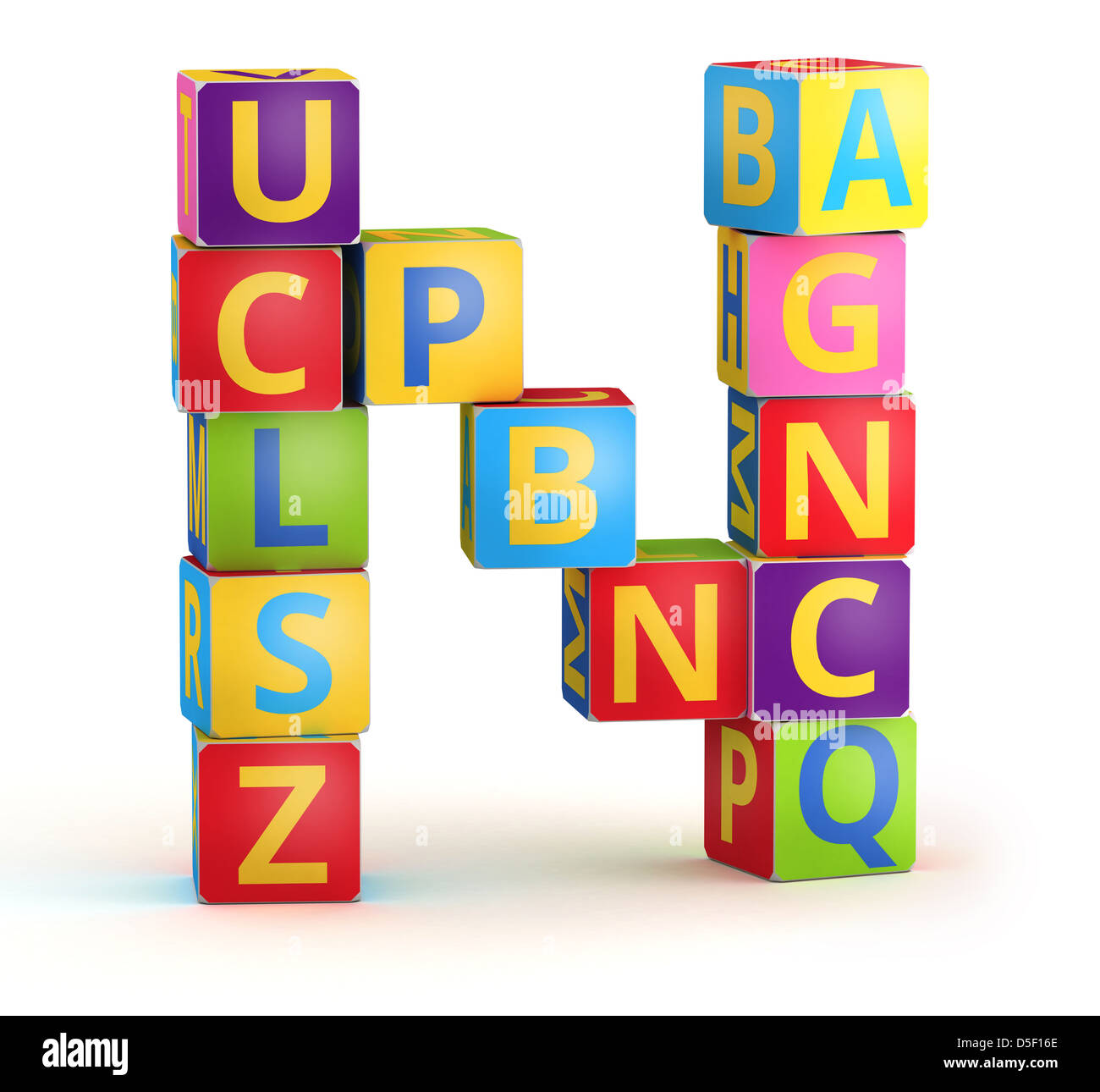 Letter N from ABC cubes for kid spell education Stock Photo - Alamy