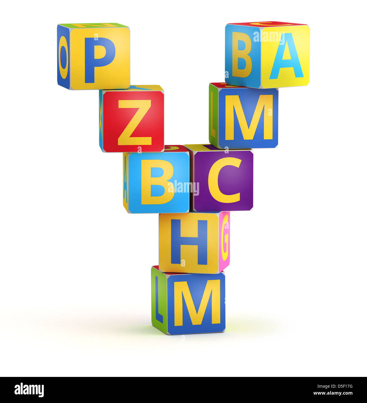 Letter Y from ABC cubes for kid spell education Stock Photo - Alamy
