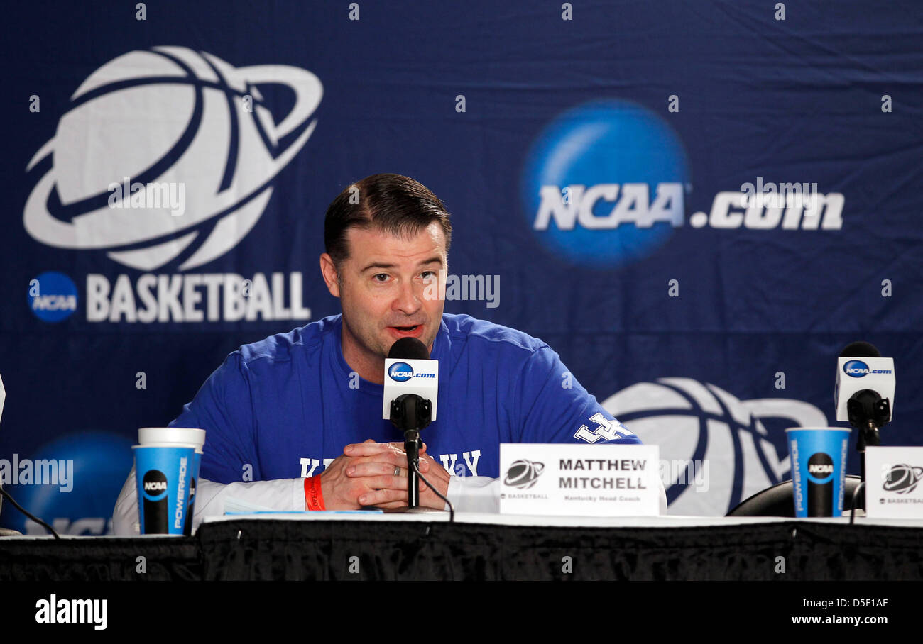 March 31, 2013 - Bridgeport, CT, USA - Head Coach Matthew Mitchell ...