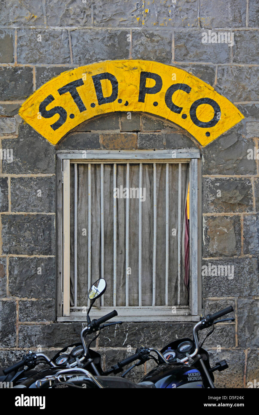 A noticeboard indicating STD PCO Stock Photo - Alamy
