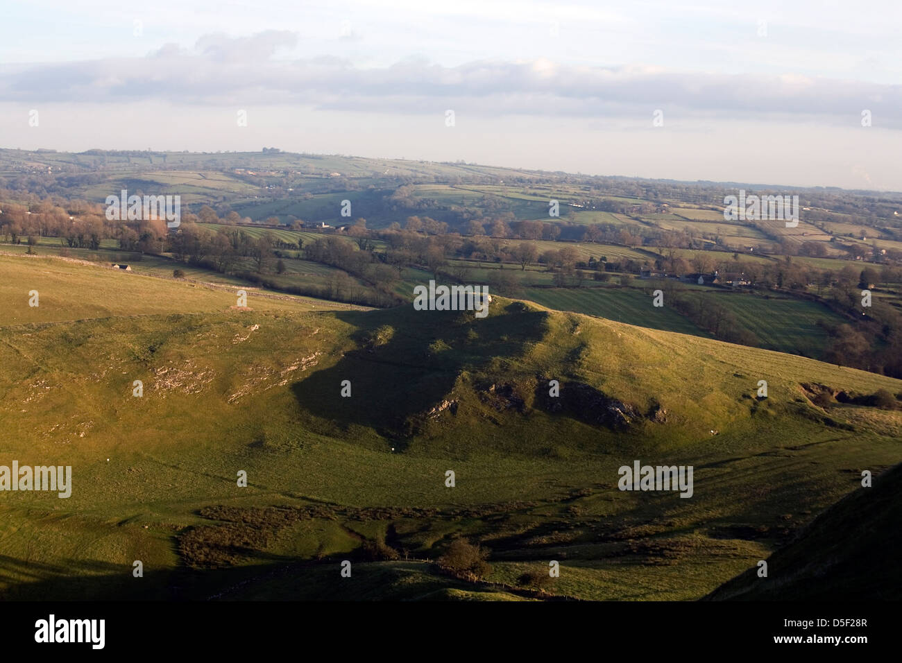 Hamston Hill part of Thorpe Pasture from Thorpe Cloud Dovedale Ilam ...