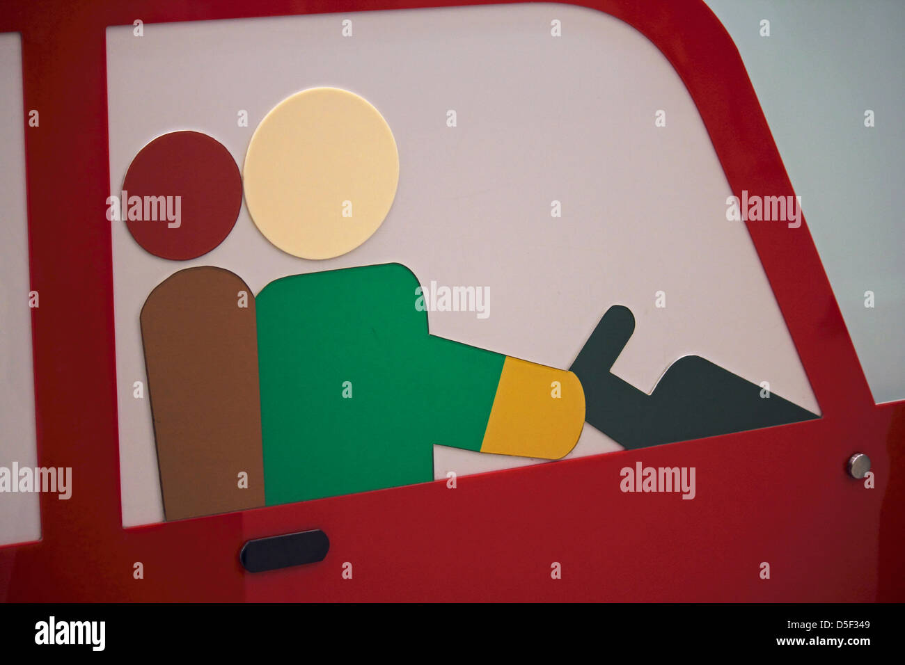 Graphic of Driver driving a Car Stock Photo - Alamy