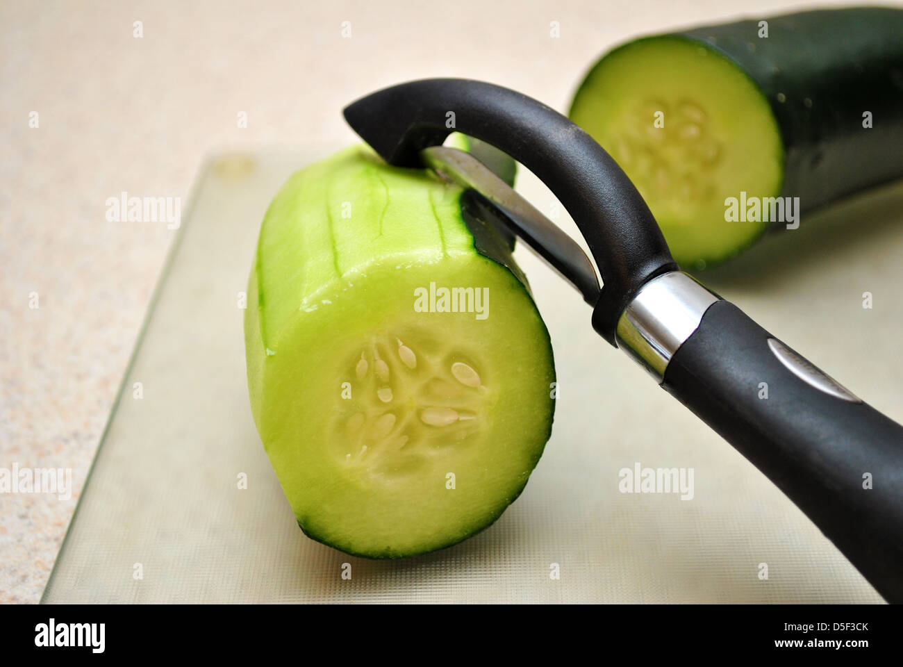 Peeling a Cuke Stock Photo - Alamy