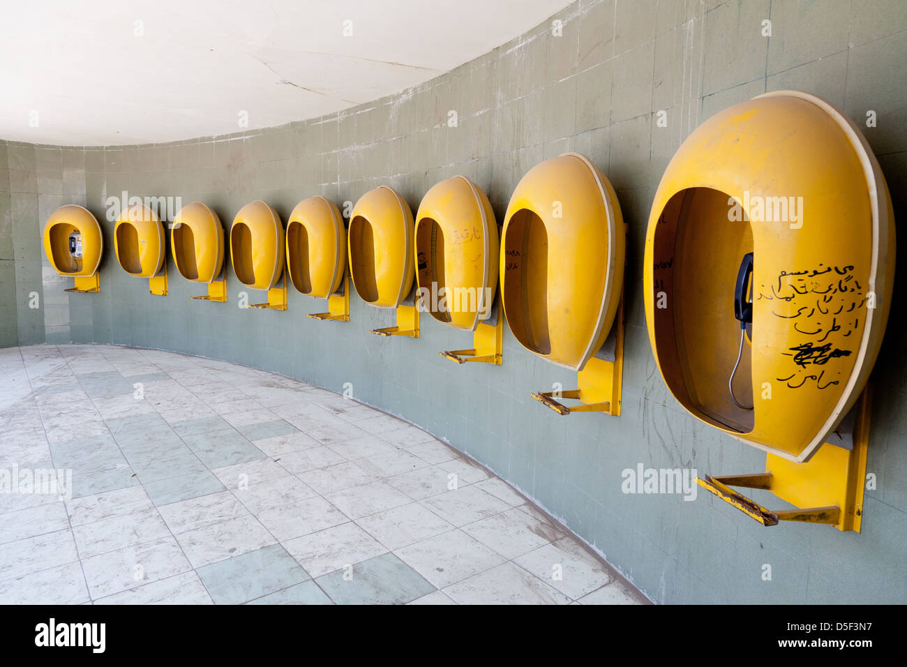 Telephone Cabins in Zahedan, Iran near border of Pakistan Stock Photo ...