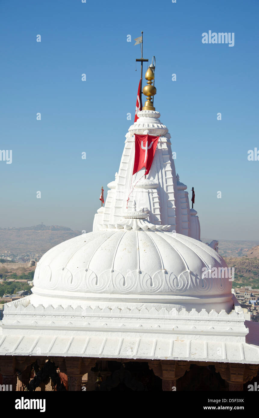 White shiva temple dome flag hi-res stock photography and images - Alamy