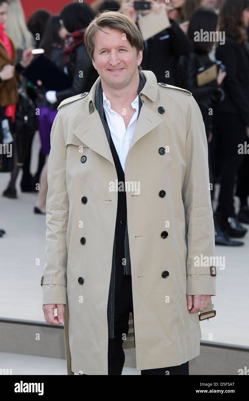 Tom Hooper arrives for the Burberry Prorsum fashion collection during ...