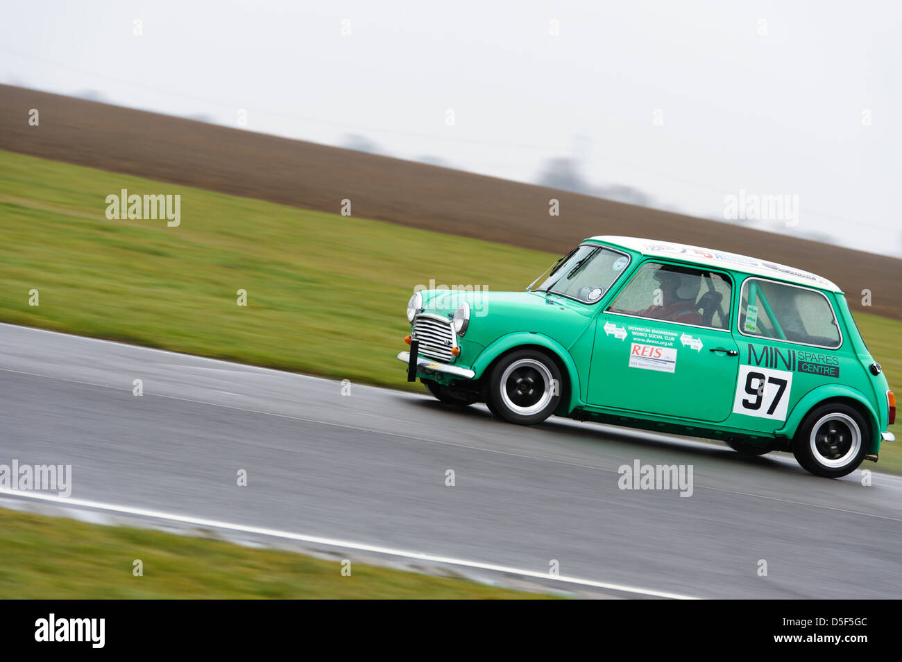 A car racing around Castle Combe Circuit at the Bristol Motor Club's ...