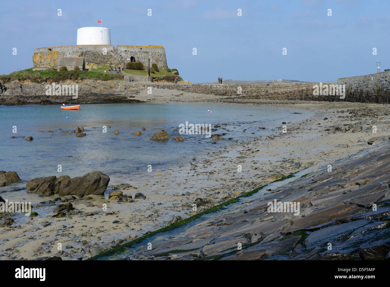 Fort Grey in Rocquaine Bay, Guernsey Stock Photo - Alamy