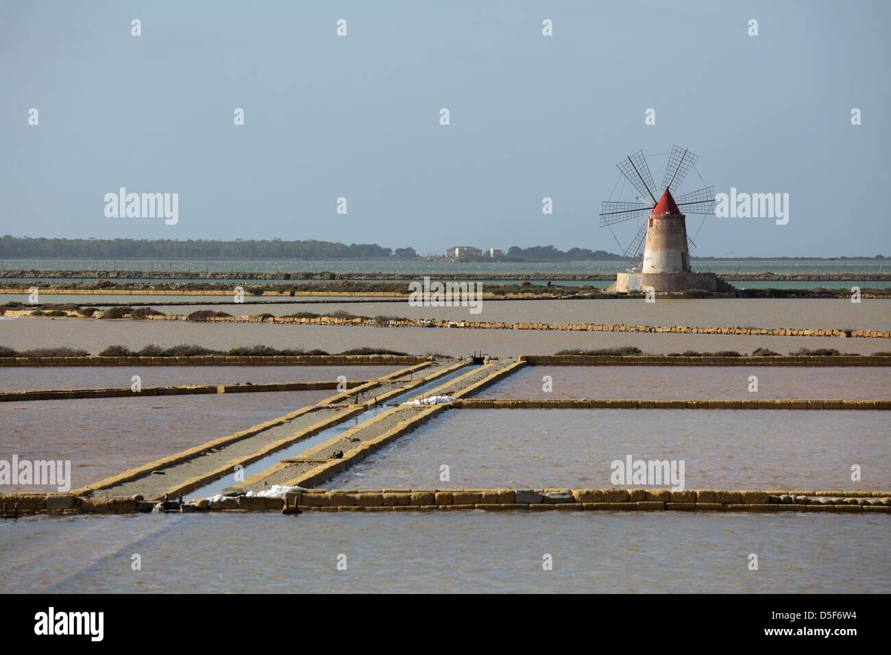 Seascape sicily sea windmill history hi-res stock photography and ...