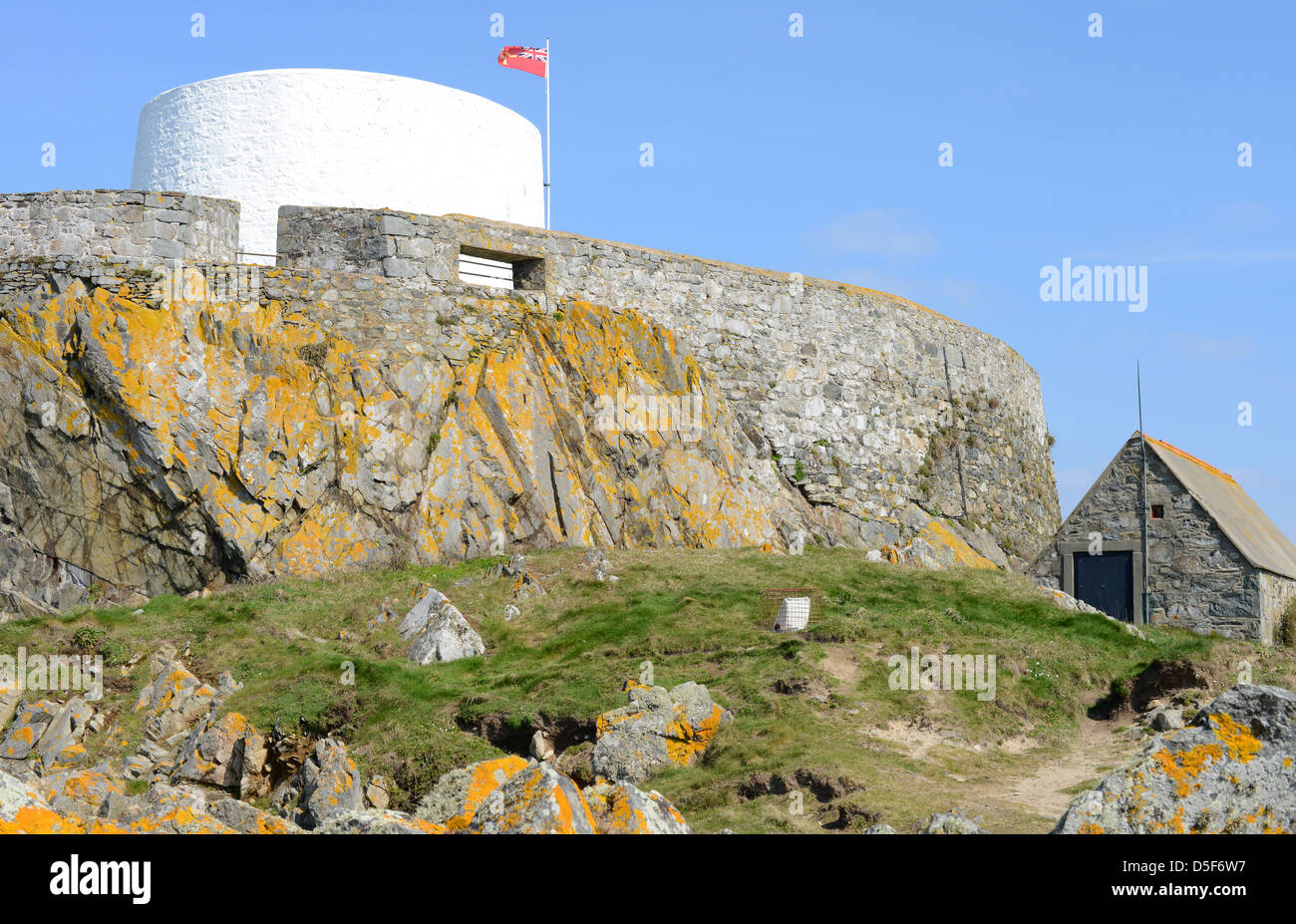 Fort Grey, Rocquaine Bay, Guernsey Stock Photo - Alamy