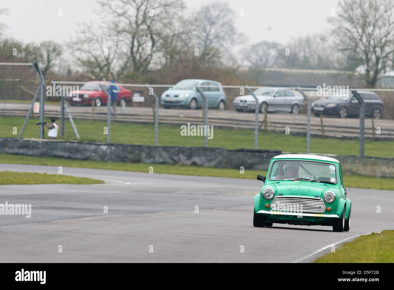 A car racing around Castle Combe Circuit at the Bristol Motor Club's ...