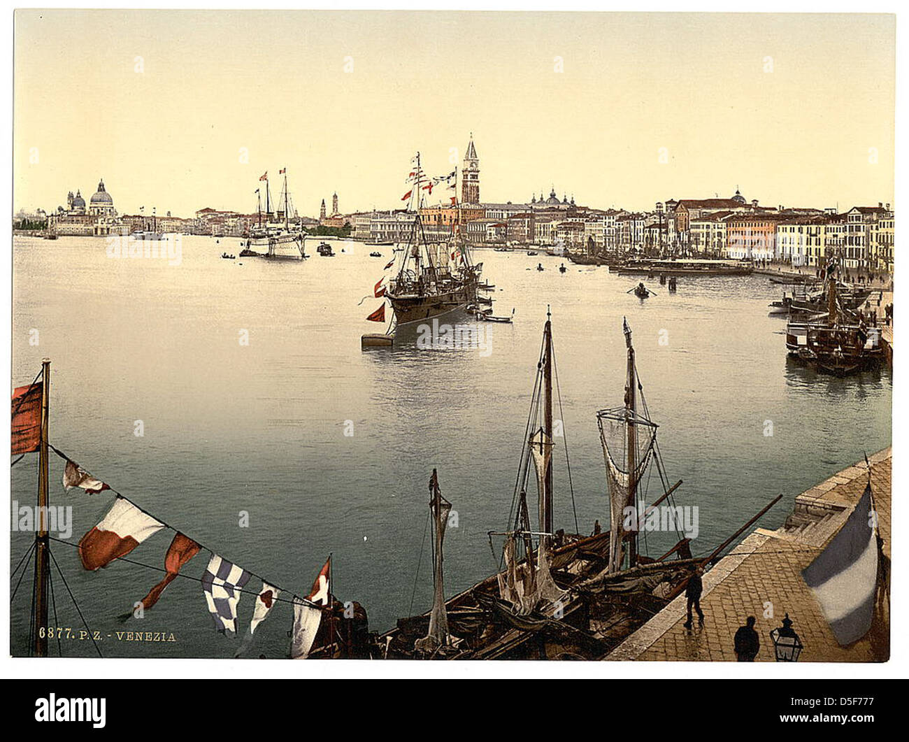 A scenic view of the Venice harbor, capturing the iconic canals and ...