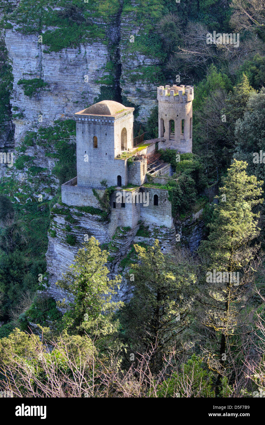 View of Torretta Pepoli, Erice, Trapani, Sicily, Italy Stock Photo - Alamy